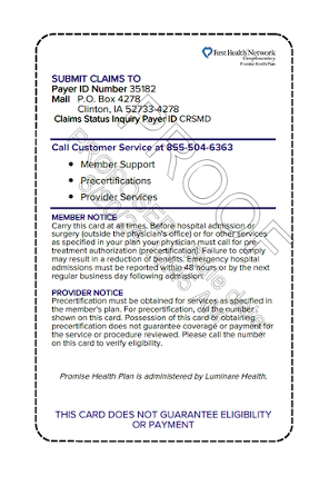 Navigating Your ID Card | Luminare Health